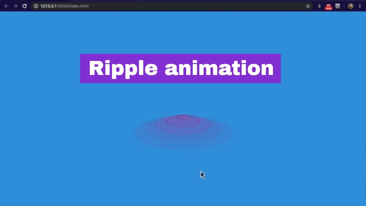 Ripple Animation Using  HTML & CSS Only! in 5 minutes!  [HTML and CSS TUTORIAL]