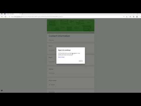 How to create a Google form that doesn't require sign in to fill