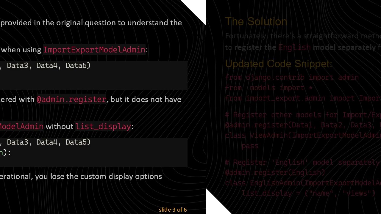 Resolving the Issue with list_display and ImportExport in Django Admin