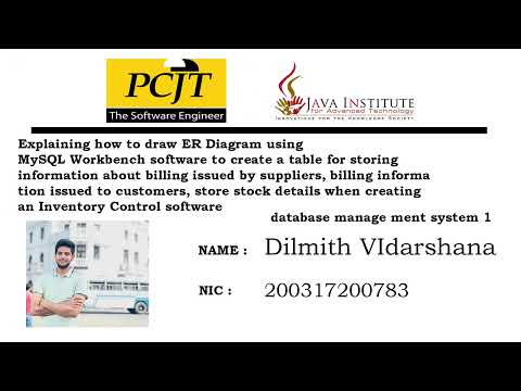 Explaining how to draw ER Diagram using MySQL Workbench software to create a table