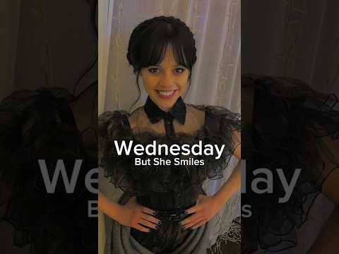 This Is Wednesday, But She Smiles 😁 #jennaortega #wednesdayaddams #merlina