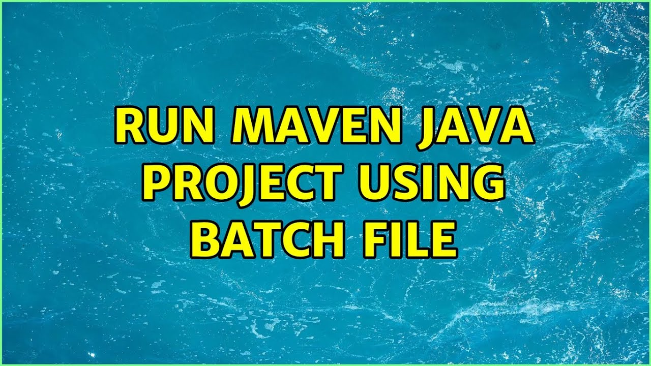 run maven java project using batch file