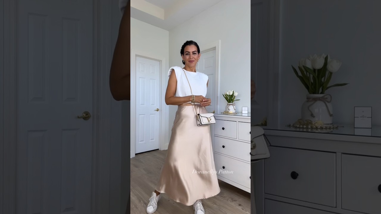 How to wear your satin skirt & a fashion hack to tuck your T-shirt | #style #grwm #fashionhacks