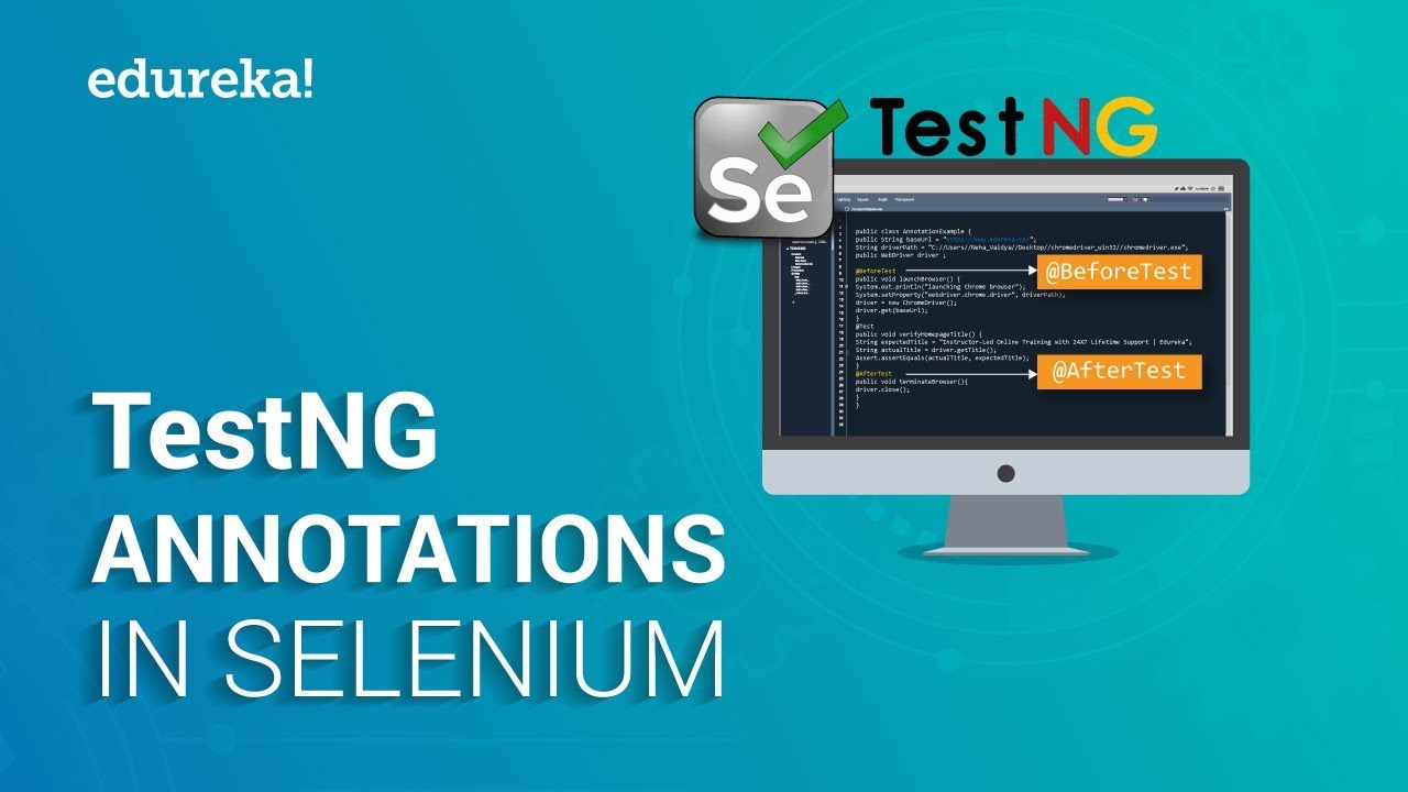 TestNG Annotations in Selenium | Selenium Tutorial For Beginners | Selenium Training | Edureka