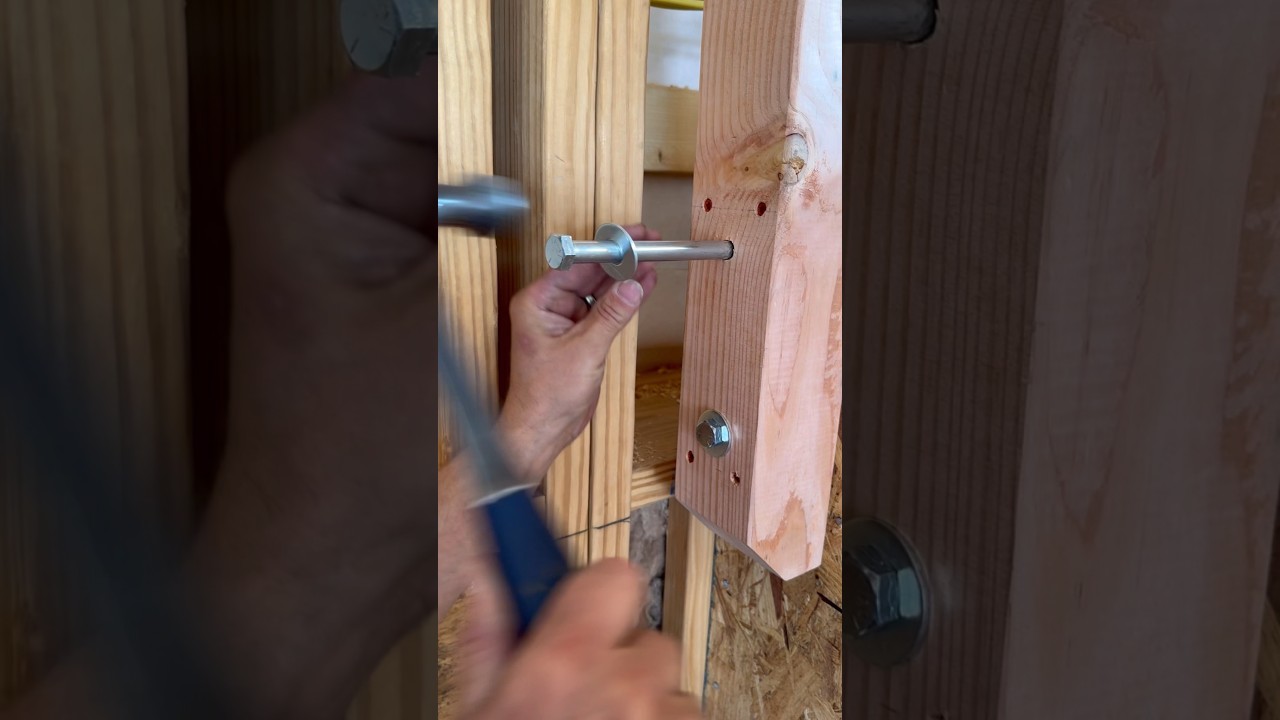 Installing Guard Rail Posts Using Simpson Deck Tension Ties