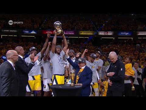 The Indiana Pacers Receive The Bob Cousy Trophy As The NBA Eastern Conference Champions!