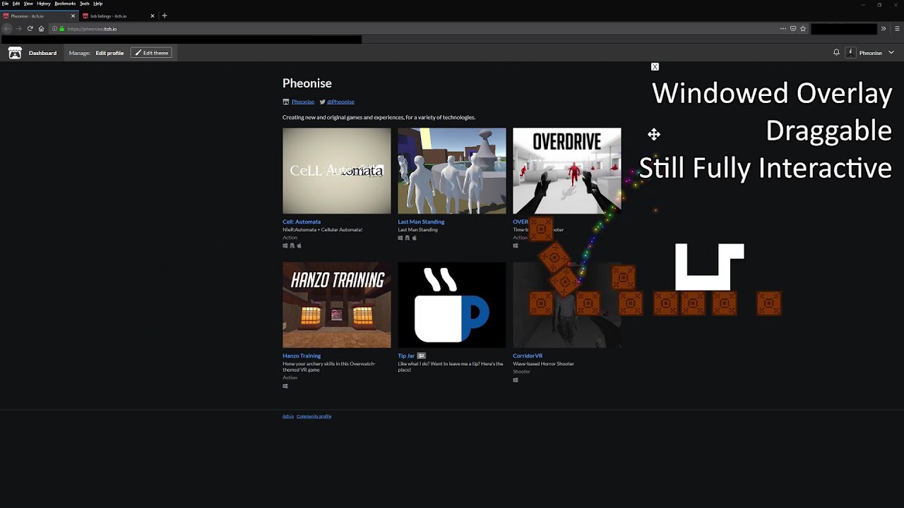 Unity3D Desktop Overlay Example + GitHub