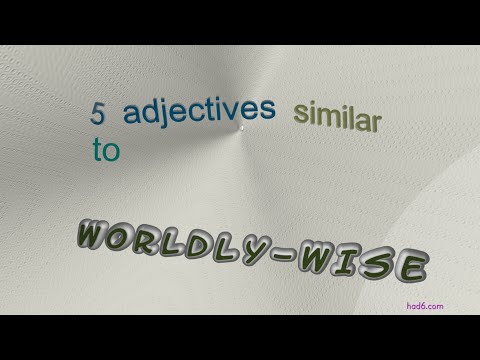 worldly-wise - 5 adjectives with the meaning of worldly-wise (sentence examples)