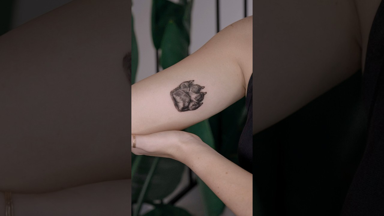 Dog’s paw tattoo❤️ Booking is open in Los Angeles! #dog #dogtattoo #tattoo #tattoodesign