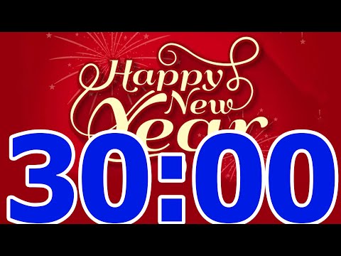 New Year Countdown 2025 | 30 Minute Timer with Fireworks and Music