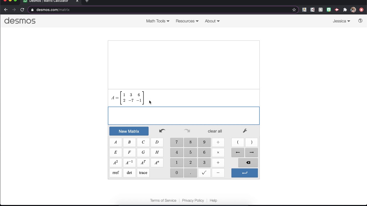 How to Use Desmos Matrix Calculator