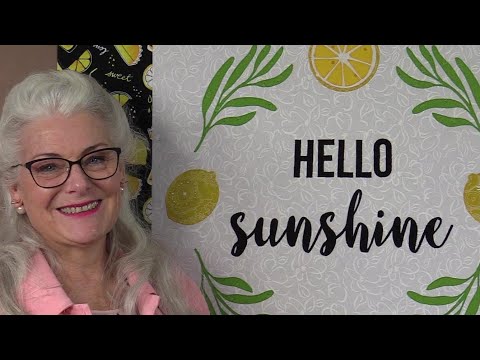 Hello Sunshine Lemon Quilted Table Topper