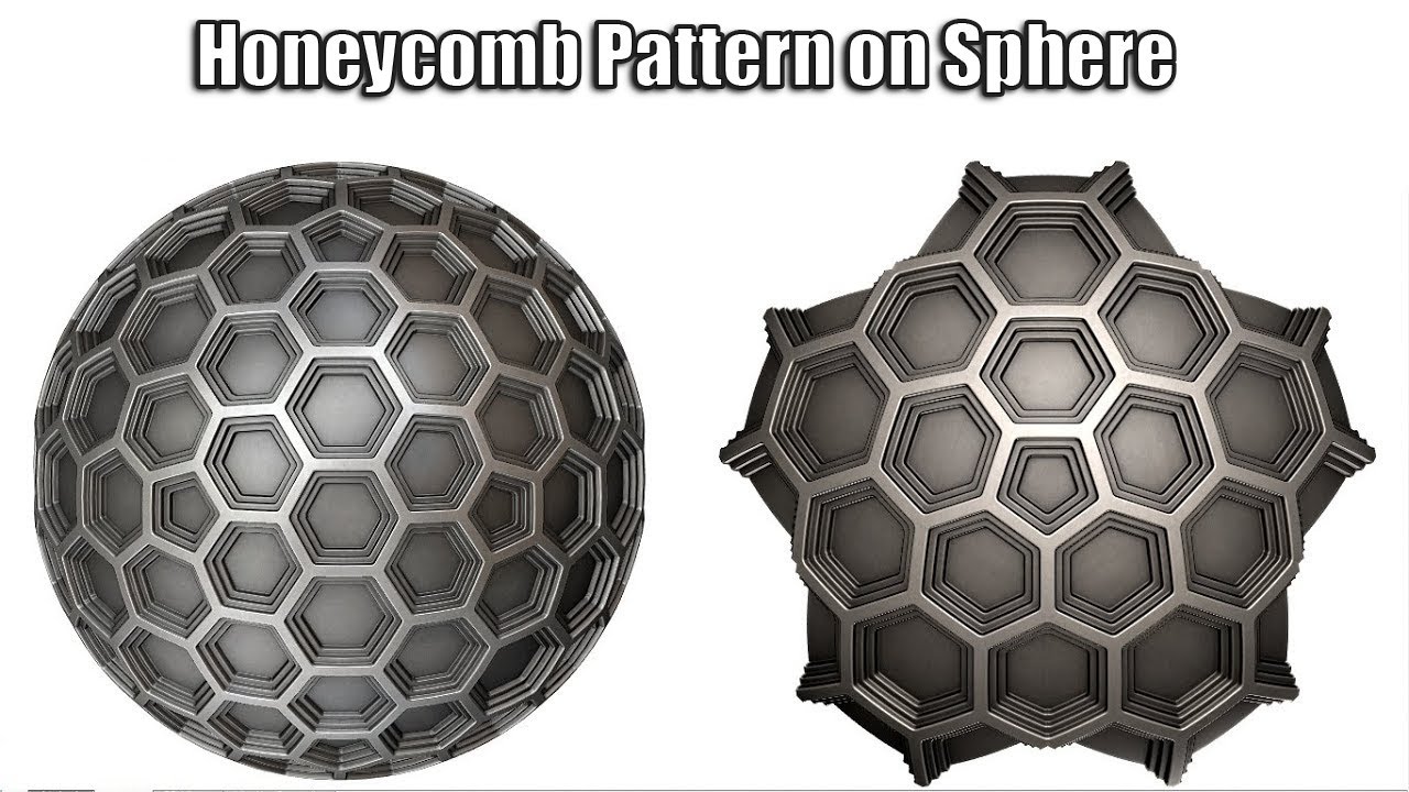 Honeycomb Pattern on Sphere | Advanced SolidWorks 3D Modeling Tutorial