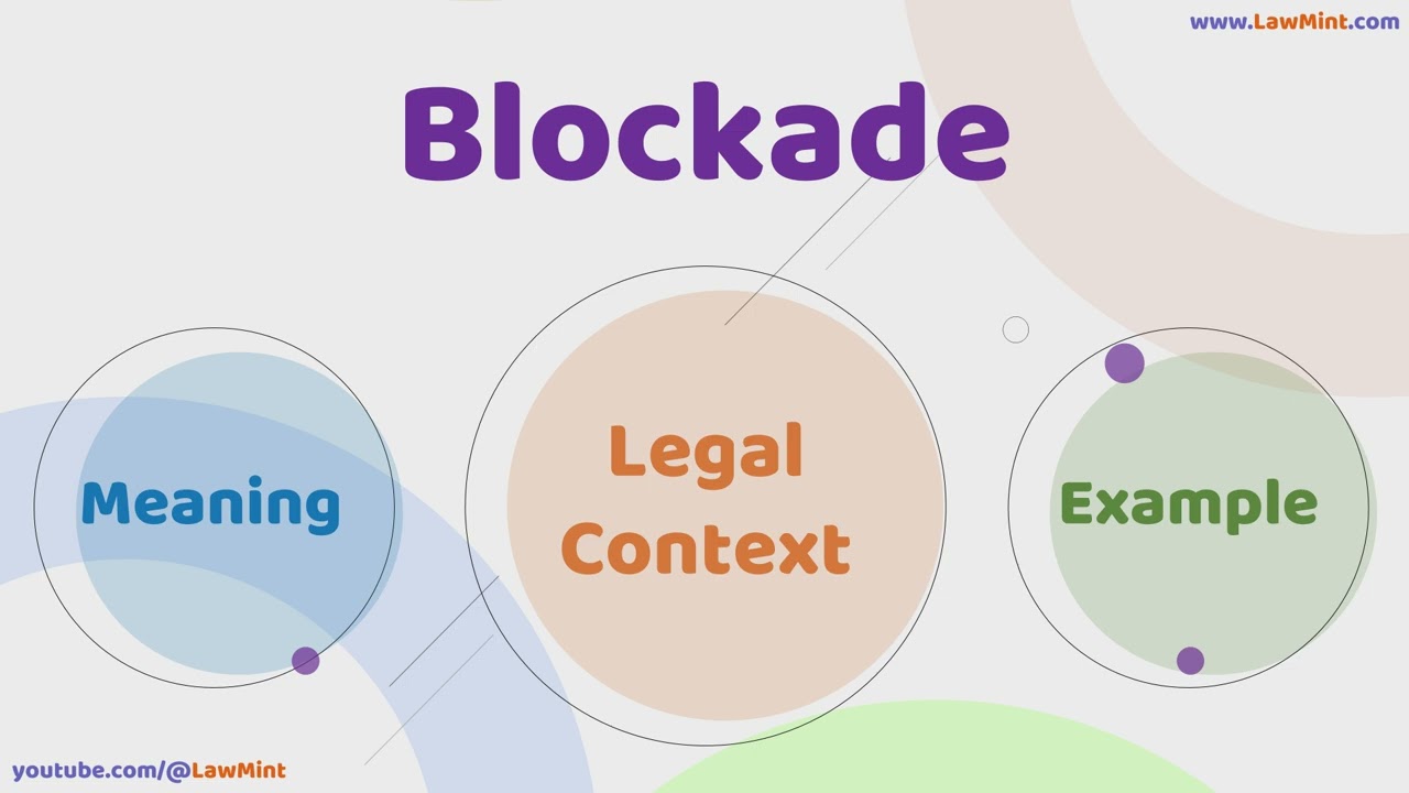 Blockade Meaning Legal Context & Example Legal Terms Simplified @LawMint