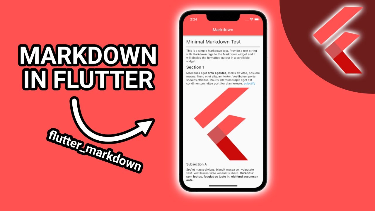 Flutter Tutorial - Display Markdown In Your App (flutter_markdown) #Flutter #AppDevelopment