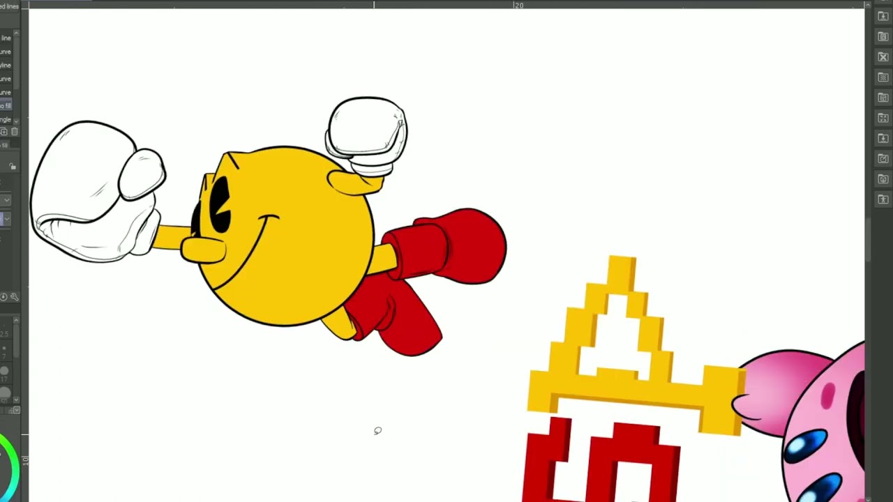 Smash Bros Ultimate Pac Man Drawing