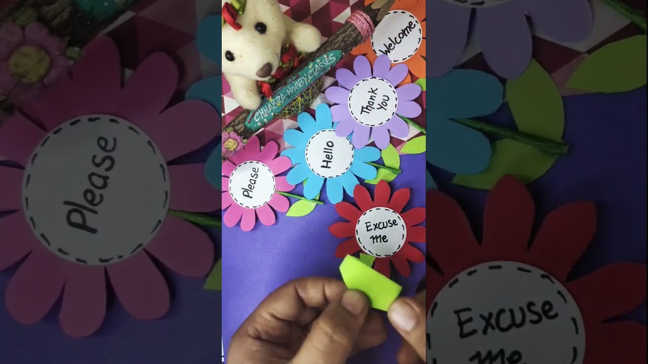 Good manners craft idea |Good Habits | #habits #manners #youtubeshorts #Shorts