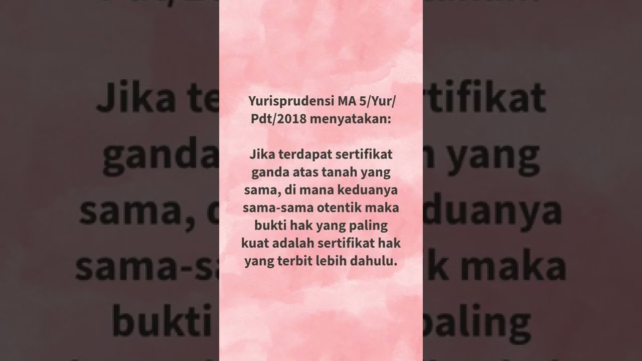 Masalah Sertifikat Tanah Ganda? Yuk Cek Solusinya #shorts