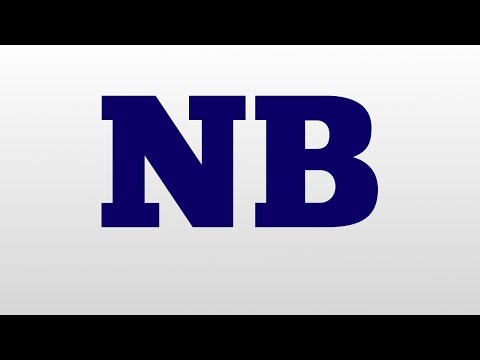 NB meaning and pronunciation