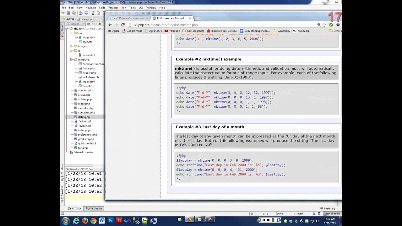 Intro to PHP - Day 10 - Date and Time Functions