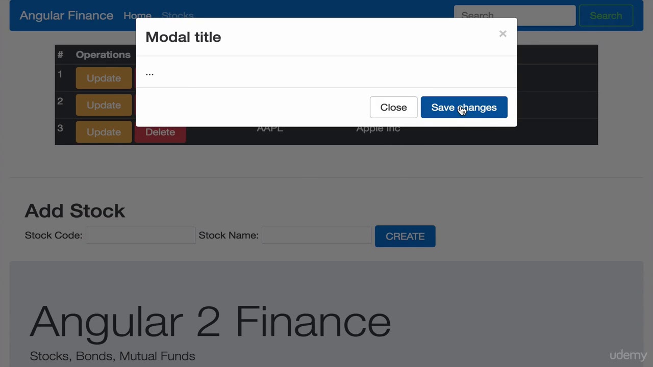 Ultimate Angular 4 (previously Angular 2) with Bootstrap 4 : Add a Simple Modal