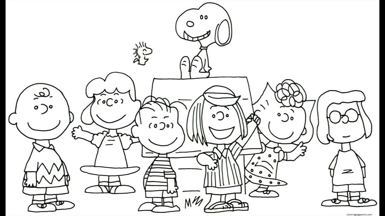 Snoopy coloring pages will be an excellent gift for kids