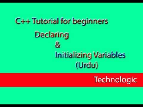 c++ declaring and initializing variable in urdu - 3