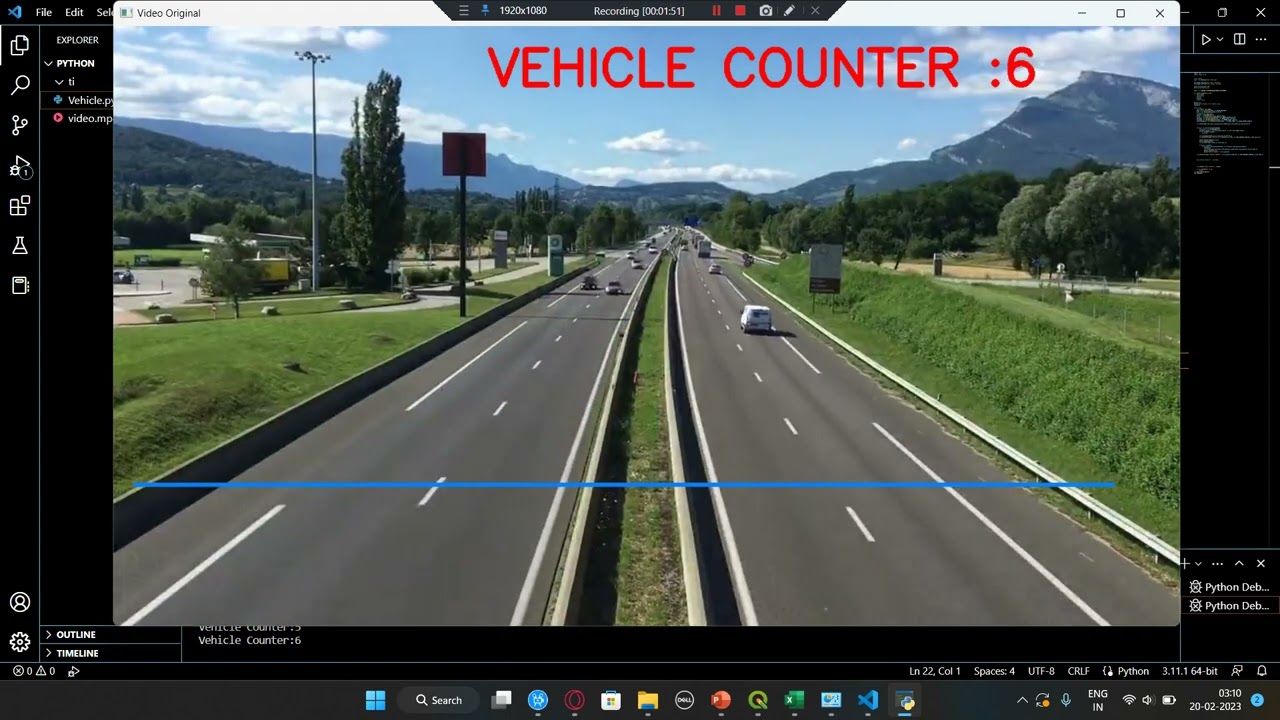 How to Count Traffic Volume using OpenCV & Python