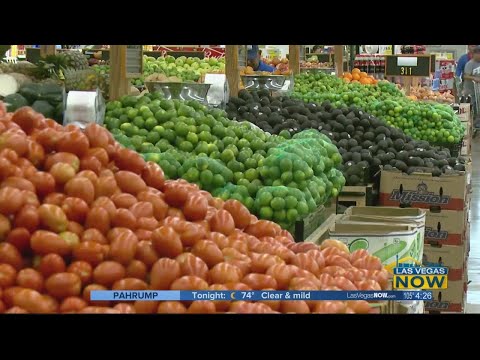 Lindsey checks out the produce section at La Bonita