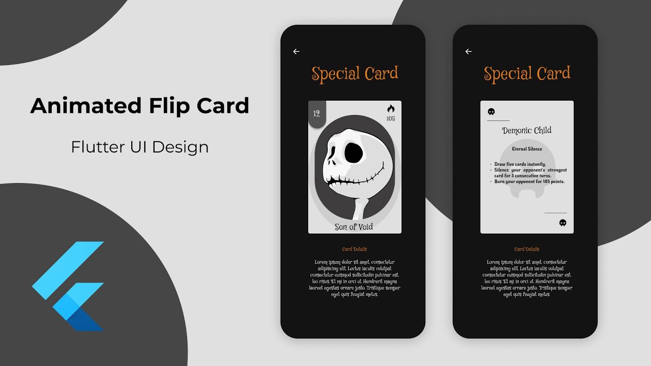 Flutter UI Design | Animated Flip Card