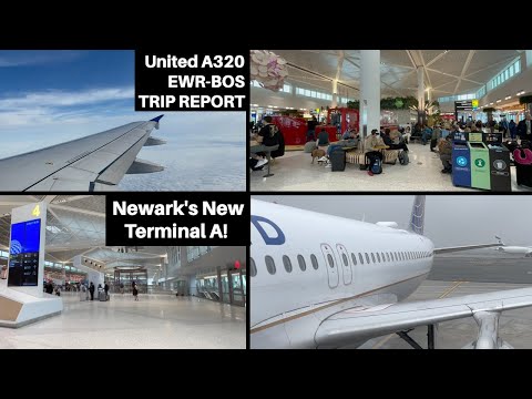 Newark's New Terminal A! | United A320 Newark (EWR) - Boston (BOS) | Trip Report