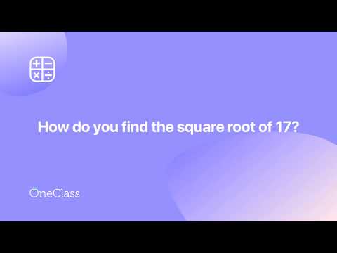 the square root of 17