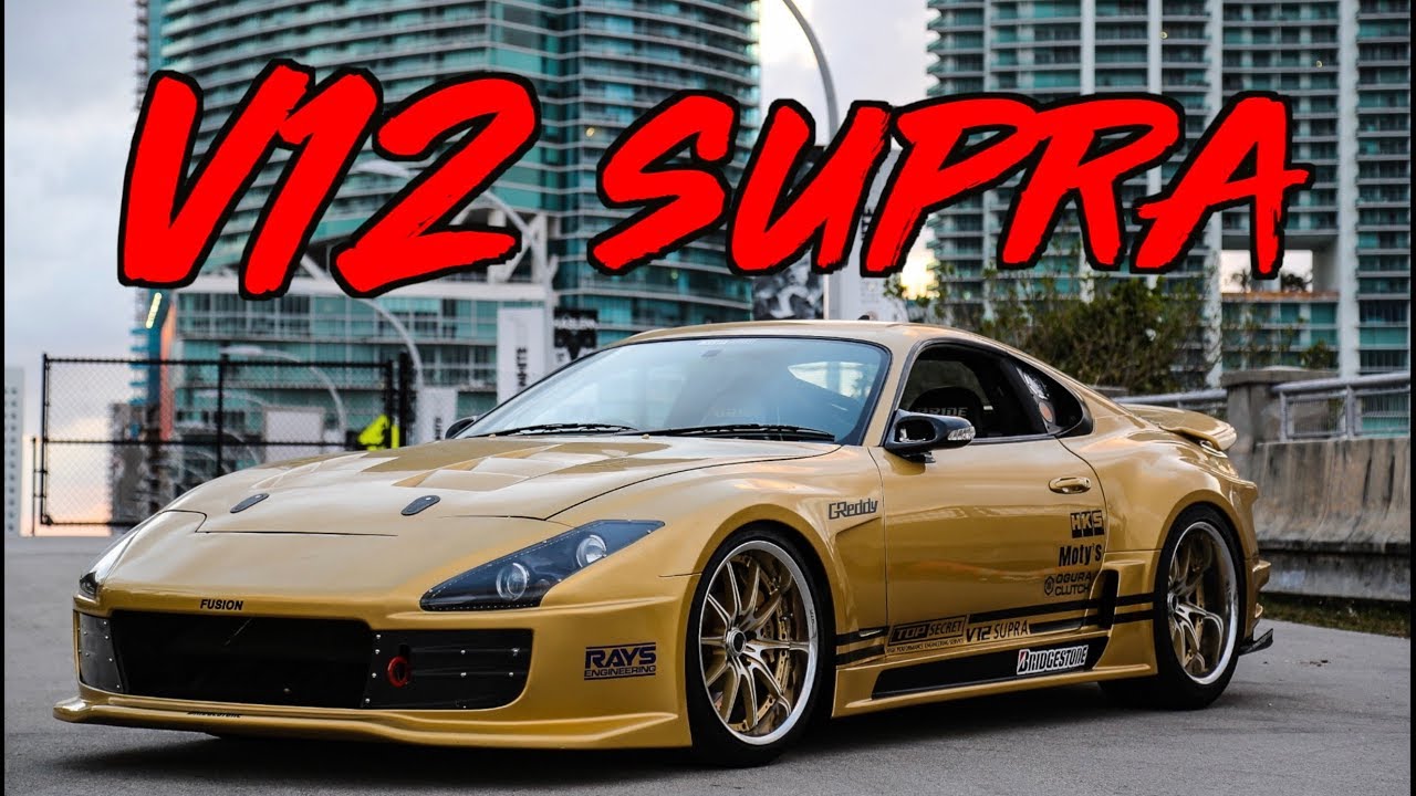 Infamous V12 Toyota Supra Can Hit 220 MPH, Is a Gold Widebody God ...