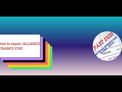 How to repair ALLIANCE FINANCE COR on your credit report for free