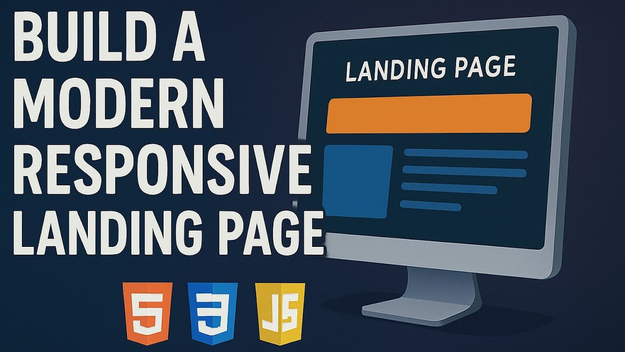 Build a Modern Responsive Landing Page with HTML, CSS & JavaScript | Design Tutorial