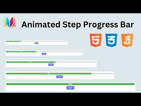 How To Make Animated Steps Progress Bar Using HTML CSS, JavaScript # ...