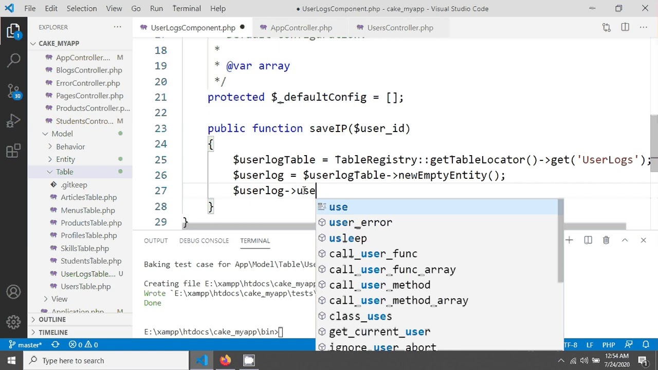 CakePHP 4 Create Component.