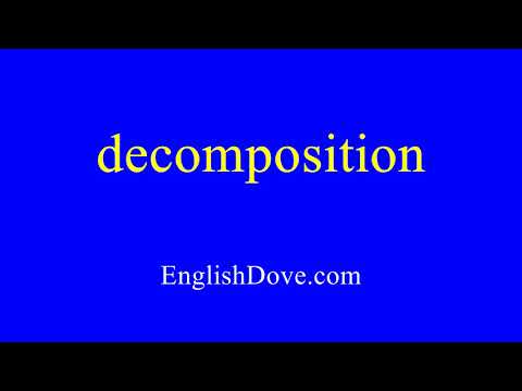 How to pronounce decomposition in American English