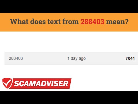 288403 text message - why did you get it and what does it mean?