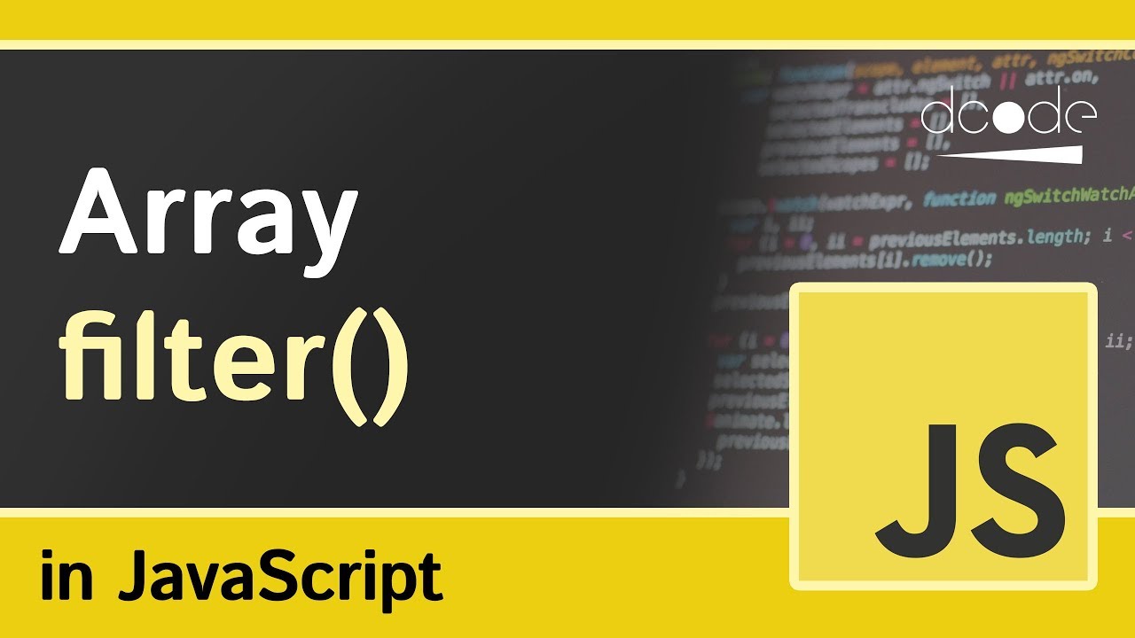 Javascript Tutorial - Array Filter