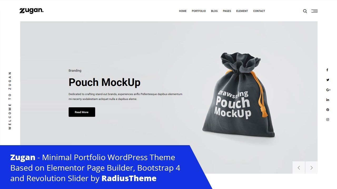 Best WordPress Portfolio Theme | Zugan - Minimal Portfolio WordPress Theme