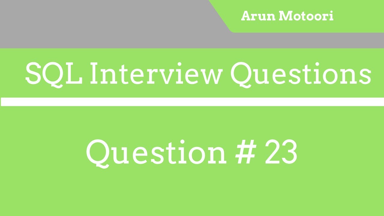 SQL Interview Question # 23 - Is SQL Case Sensitive?
