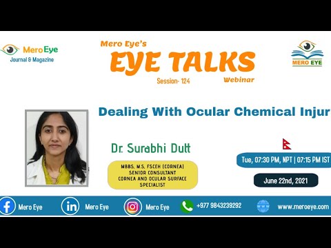 Dealing With Ocular Chemical Injury || Dr Surabhi Dutt