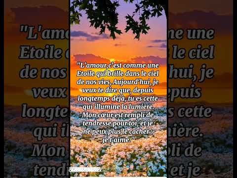Messages d'amour pour dire je t'aime ♥️ poème #amour #partenaires #citation #love #lettre #poèmes