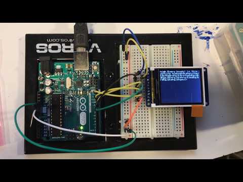 Arduino TFT LCD Screen Testing