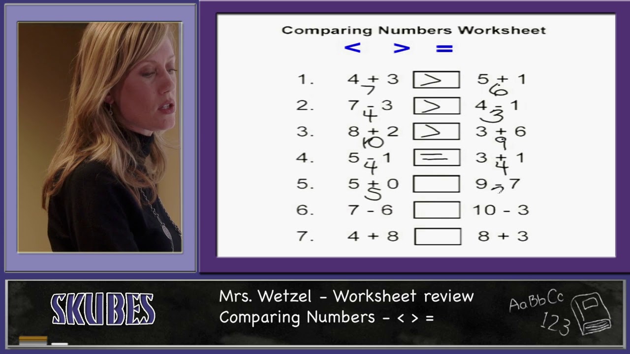 Comparing Numbers Worksheet