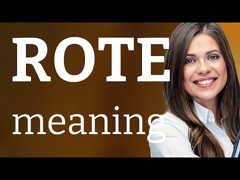 Rote — what is ROTE meaning
