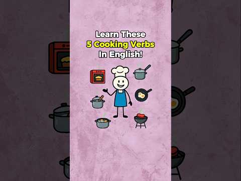 Do you know these 5 common cooking verbs in English?🔥Learn them in seconds — with pictures, voice 🎯