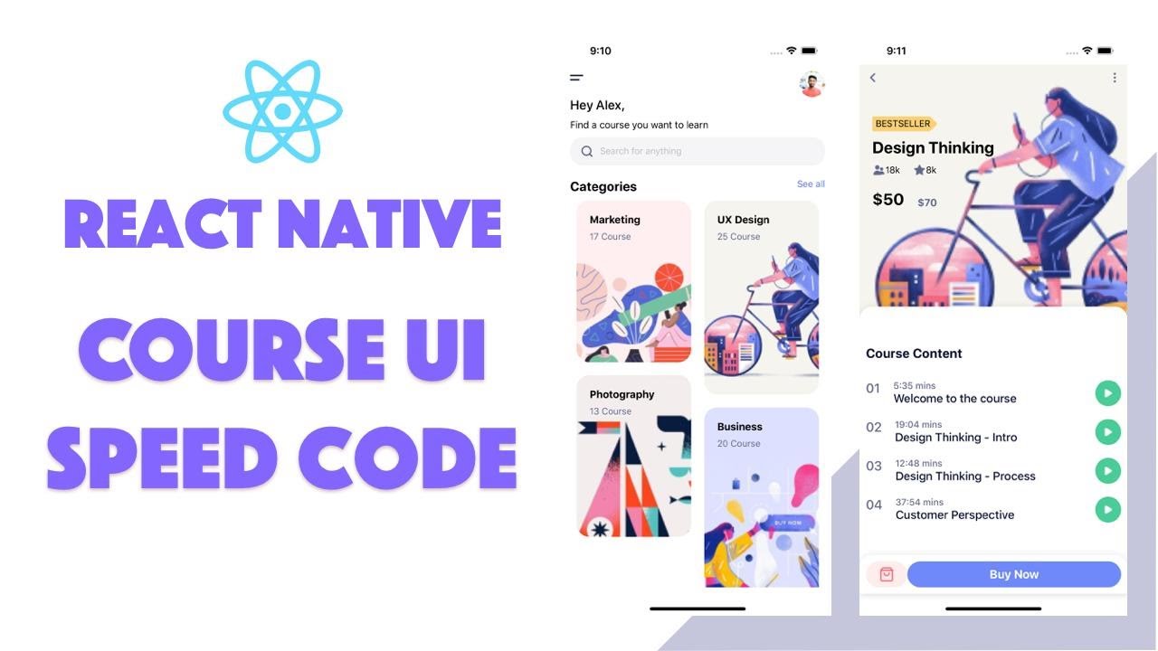 React Native : Course Online UI - Speed Code