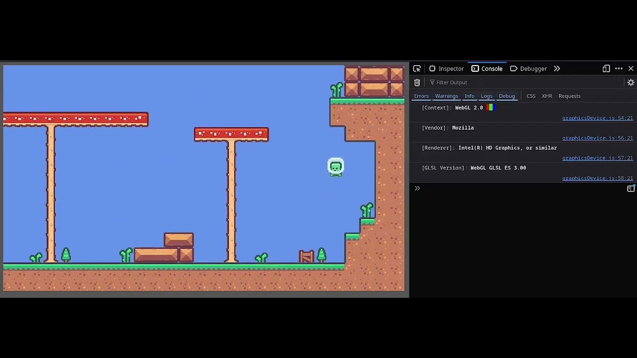 Pixel platformer with WebGL2 (26/04/2026)
